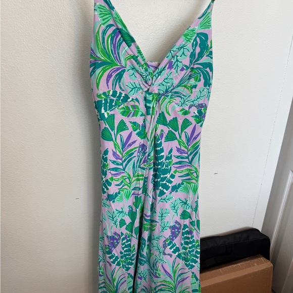 Lilly Pulitzer | Dresses | Lilly Pulitzer Quad Midi Dress In Pink And ...